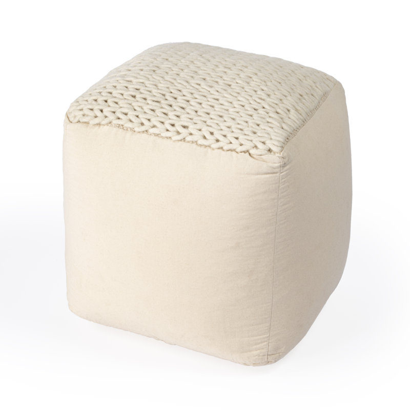 Gracie Oaks 20" Wide Square Pouf Ottoman | Wayfair